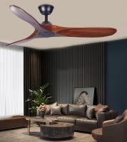 China Decorative 60In ECO Fans 3 Blade Wood Ceiling Fan With Light for sale