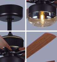 China Plywood Blades 52 Inch American Ceiling Fans For Bedroom With Light for sale