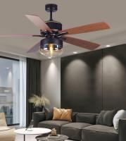 China Plywood Blades 52 Inch American Ceiling Fans For Bedroom With Light for sale