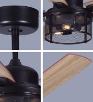China ECO 52In American Ceiling Fans Plywood Blades Remote Ceiling Fan With Light for sale