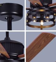 China 52 Inch Remote Control Fan 5 Blades Direct Current Ceiling Fans for sale