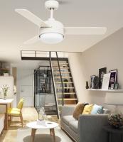China White 52in Contemporary Ceiling Fans For Living Rooms Bedrooms for sale