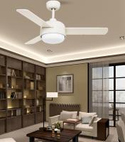 China White 52in Contemporary Ceiling Fans For Living Rooms Bedrooms for sale