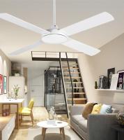 China 4 Plywood Blades 52 Inch Ceiling Fan With Light And Remote Control for sale
