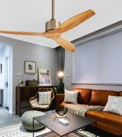 China DC Motor Real Wood Ceiling Fan With Light Wood / Remote Control for sale