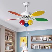 China 42 Inch Ultra Quiet Ceiling Fan With 5 Colorful Plywood Blades for sale