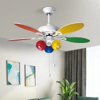 China 42 Inch Ultra Quiet Ceiling Fan With 5 Colorful Plywood Blades for sale