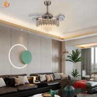 China Retractable Fan Chandelier 52 Inch Fan With Retractable Blades for sale
