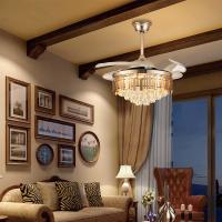 China 52In Bladeless Led Ceiling Fan Light With Retractable Blades for sale