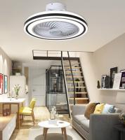 China Low Profile Flush Mount Bladeless Ceiling Fan With Light Remote Control for sale