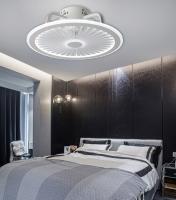 China Enclose Flush Bladeless Ceiling Fan With Led Light 3 Blades for sale