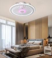 China ECO Led Bladeless Ceiling Fan Dimming Chandelier Bladeless Ceiling Fan for sale