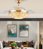 China ECO Retractable Smart LED Ceiling Fan Light Quiet DC Fan With Light for sale