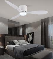 China DC ABS Hanging Ceiling Fan With Light 52 Inches Three Blade Fans for sale