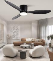 China Black 52 Inch Hugger Ceiling Fan ABS Three Blade Ceiling Fan for sale