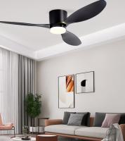 China Bedroom Hanging Ceiling Fan With Light Black Three Blade Ceiling Fan for sale