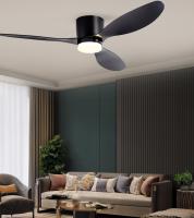 China Bedroom Hanging Ceiling Fan With Light Black Three Blade Ceiling Fan for sale