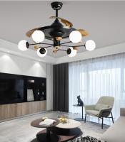China 6 Bulbs Kitchen Ceiling Fans With Light 52in Ceiling Fan With Incandescent Light for sale