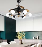 China 6 Bulbs Kitchen Ceiling Fans With Light 52in Ceiling Fan With Incandescent Light for sale