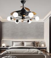 China 6 Bulbs Kitchen Ceiling Fans With Light 52in Ceiling Fan With Incandescent Light for sale