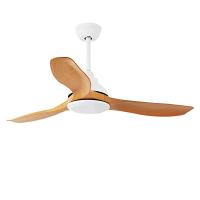 China 52in Living Room Fans Modern LED Ceiling Fan ABS Blades Brown for sale