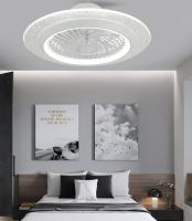 China White 42 Inch No Blade Ceiling Fan With Light Decorative Low Noise for sale