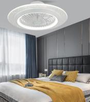 China White 42 Inch No Blade Ceiling Fan With Light Decorative Low Noise for sale