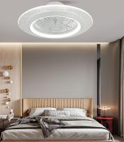 China White 42 Inch No Blade Ceiling Fan With Light Decorative Low Noise for sale