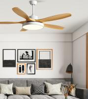 China Brown 5 ABS Blades DC Ceiling Fan Modern Ceiling Fans With Lights And Remote for sale