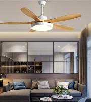 China Brown 5 ABS Blades DC Ceiling Fan Modern Ceiling Fans With Lights And Remote for sale