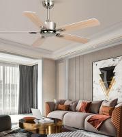 China DC Modern LED Ceiling Fan Low Noise Remote Control 5 ABS With Light for sale