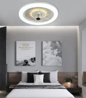 China Retractable Smart Bladeless Ceiling Fan Fandelier Chandelier Fan For Bedroom for sale
