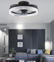 China Black Chandelier Bladeless Ceiling Fan Low Noise Ceiling Fan Fandelier for sale