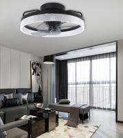 China Black Chandelier Bladeless Ceiling Fan Low Noise Ceiling Fan Fandelier for sale