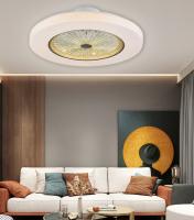 China White Retractable Ceiling Fandelier Bladeless Ceiling Fan With Lighting for sale