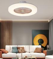 China White Hanging Ceiling Fan With Light Retractable Chandelier Fan Light for sale