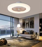 China White Hanging Ceiling Fan With Light Retractable Chandelier Fan Light for sale