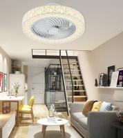 China ABS Low Profile Bladeless Ceiling Fan Chandelier 42in Quiet DC Motor for sale