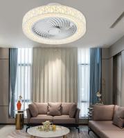 China ABS Low Profile Bladeless Ceiling Fan Chandelier 42in Quiet DC Motor for sale
