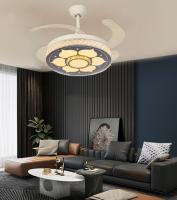 China Quiet DC Folding Ceiling Fan With Light 42 Inch Fan With Folding Blades for sale