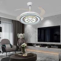 China White 42in Bladeless Folding Ceiling Fan With Light DC Motor for sale