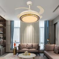 China DC Smart Low Profile Ceiling Fan Retractable Blade Ceiling Fan With Light for sale