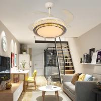 China DC Smart Low Profile Ceiling Fan Retractable Blade Ceiling Fan With Light for sale