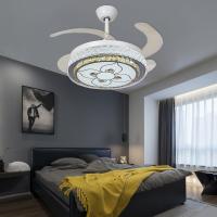 China ABS 42in Folding Ceiling Fan With Light Low Profile Smart Ceiling Fan for sale