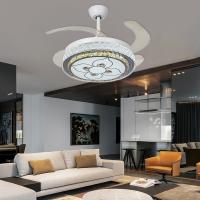 China ABS 42in Folding Ceiling Fan With Light Low Profile Smart Ceiling Fan for sale
