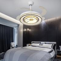 China Bedrooms Folding Ceiling Fan With Led Light Foldable Smart Ceiling Fan for sale