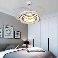 China Bedrooms Folding Ceiling Fan With Led Light Foldable Smart Ceiling Fan for sale
