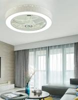 China 50 Diameter Changeable Bathroom Ceiling Fan With Light Remote Control for sale