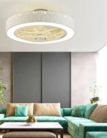 China 50 Diameter Changeable Bathroom Ceiling Fan With Light Remote Control for sale