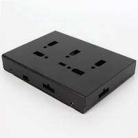 China Black Powder Coated Dual Socket Metal Enclosure - 1.0-1.5mm Thickness Custom Electrical Box for sale